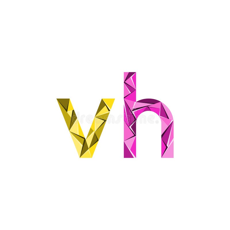 Initial Letter Vh Abstract Triangle Logo Vector Stock Vector ...