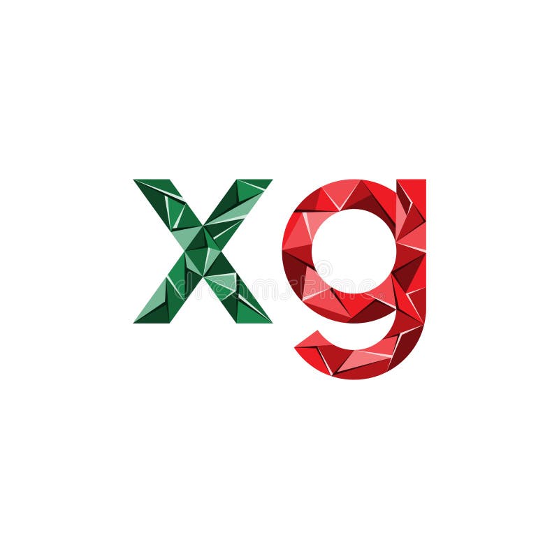 Initial Letter Xg Abstract Triangle Logo Vector Stock Vector ...