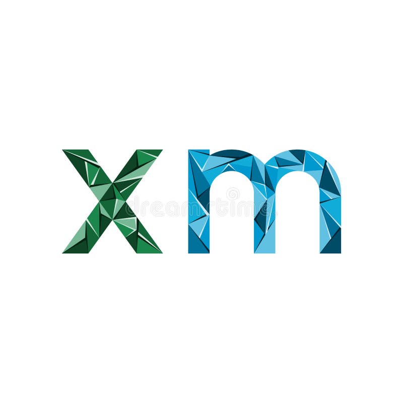 Initial Letter Xm Abstract Triangle Logo Vector Stock Vector ...