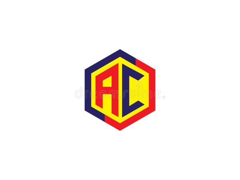 Initial Letter AC Hexagon Design Logo Vector Graphic Branding Letter ...