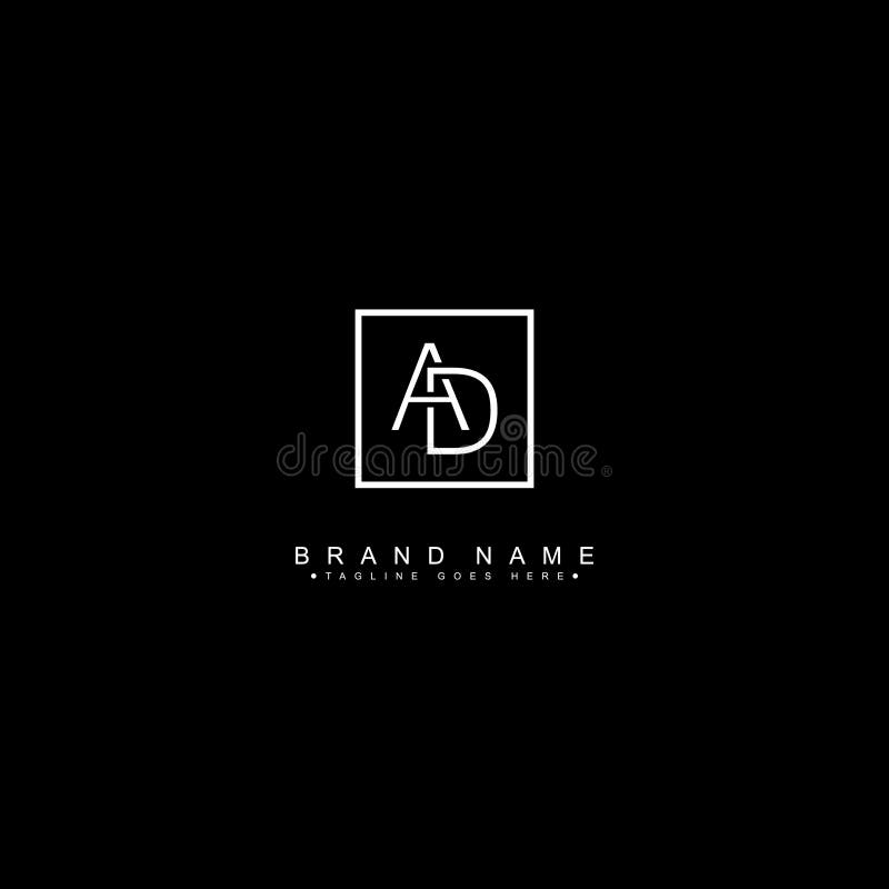 Initial Letter AD Logo - Minimal Business Logo for Alphabet a and D ...