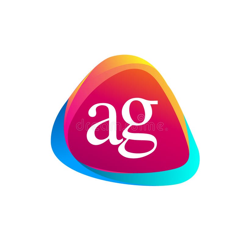 Initial Letter Ag Triangle Logo. Stock Illustration - Illustration of ...