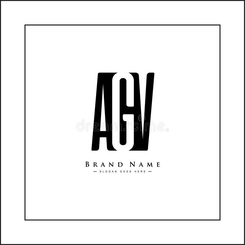 Initial Letter AGV Logo - Minimal Business Logo for Alphabet a, G and V ...