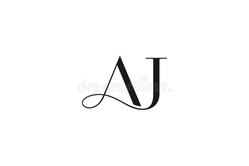 Initial Letter AJ Logo Design Vector Template Stock Illustration ...