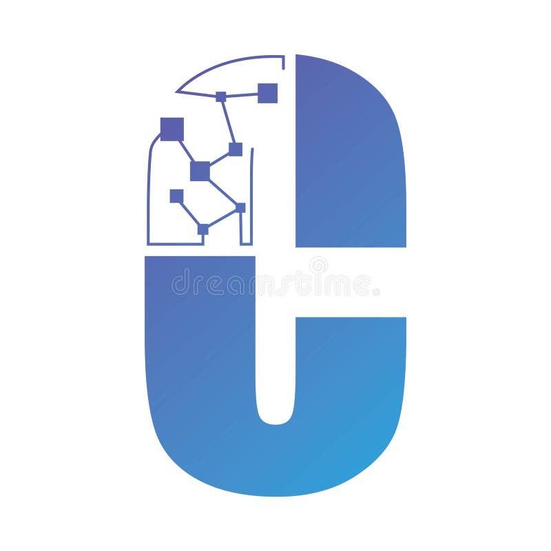 Initial Letter Alphabet Pixel Style Logo Vector Stock Illustration ...