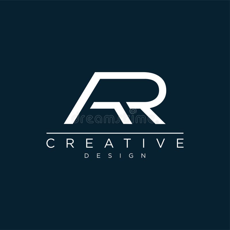 Initial Letter AR Typography Logo Design Vector Stock Vector ...