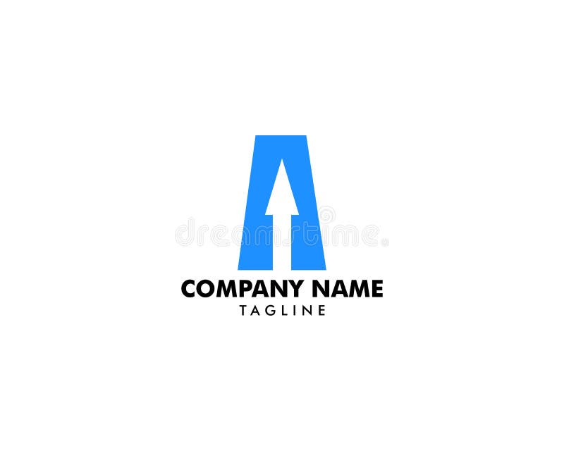 Initial Letter a Arrow Logo Design Template Stock Vector - Illustration ...