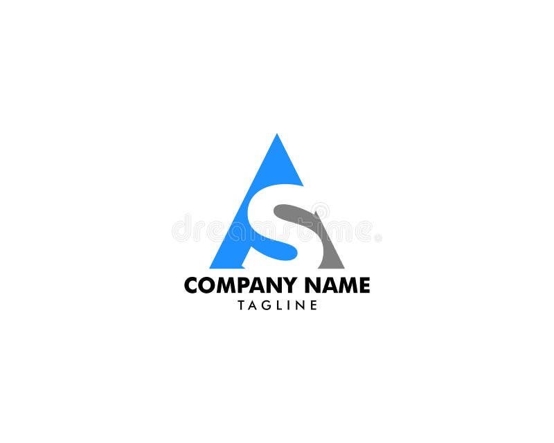 Initial Letter AS Logo Template Design Stock Vector - Illustration of ...