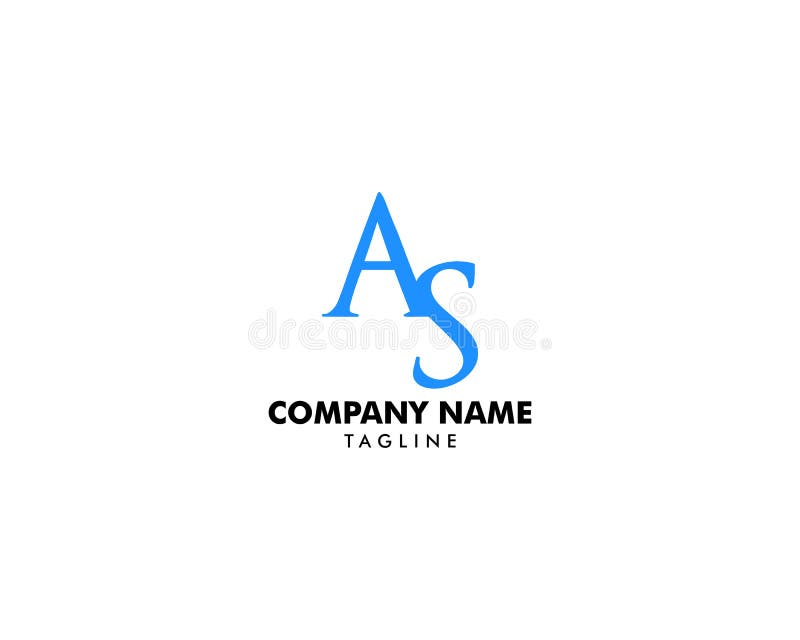 Initial Letter AS Logo Template Design Stock Vector - Illustration of ...