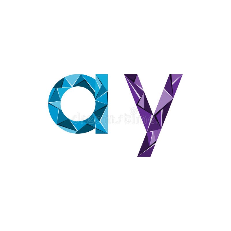 Initial Letter Ay Abstract Triangle Logo Vector Stock Vector ...