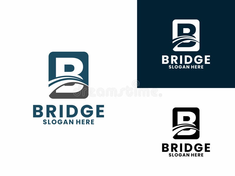 Initial Letter B with Bridge Logo Design Vector Template. Bridge ...