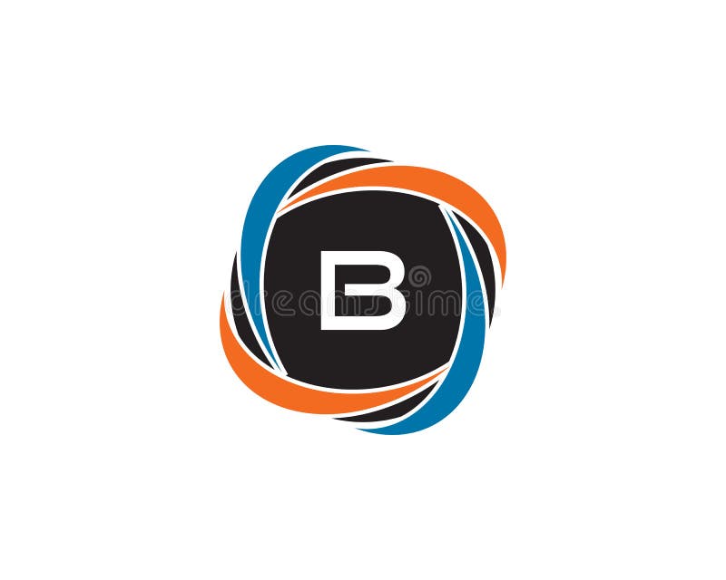 Initial Letter B Circle Negative Space Logo Design Template Stock ...
