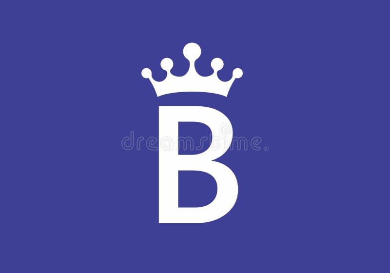 Initial Letter B with Crown Stock Vector - Illustration of abstract ...
