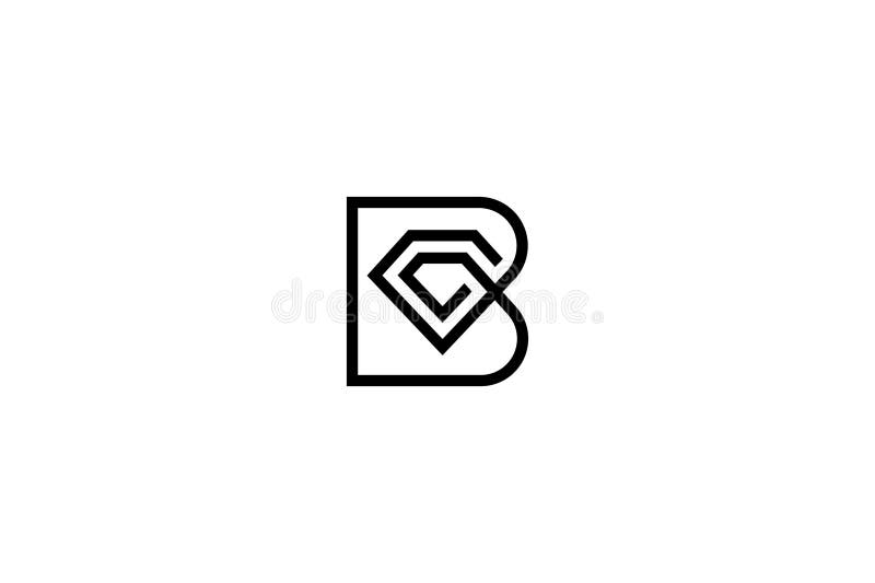 B Diamond Logo Design Stock Illustrations – 609 B Diamond Logo Design ...
