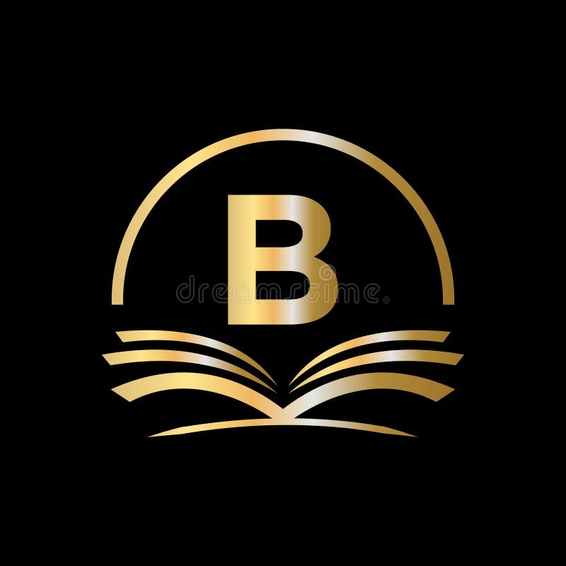 Letter B Education Logo Concept with Open Book Icon Template Stock ...