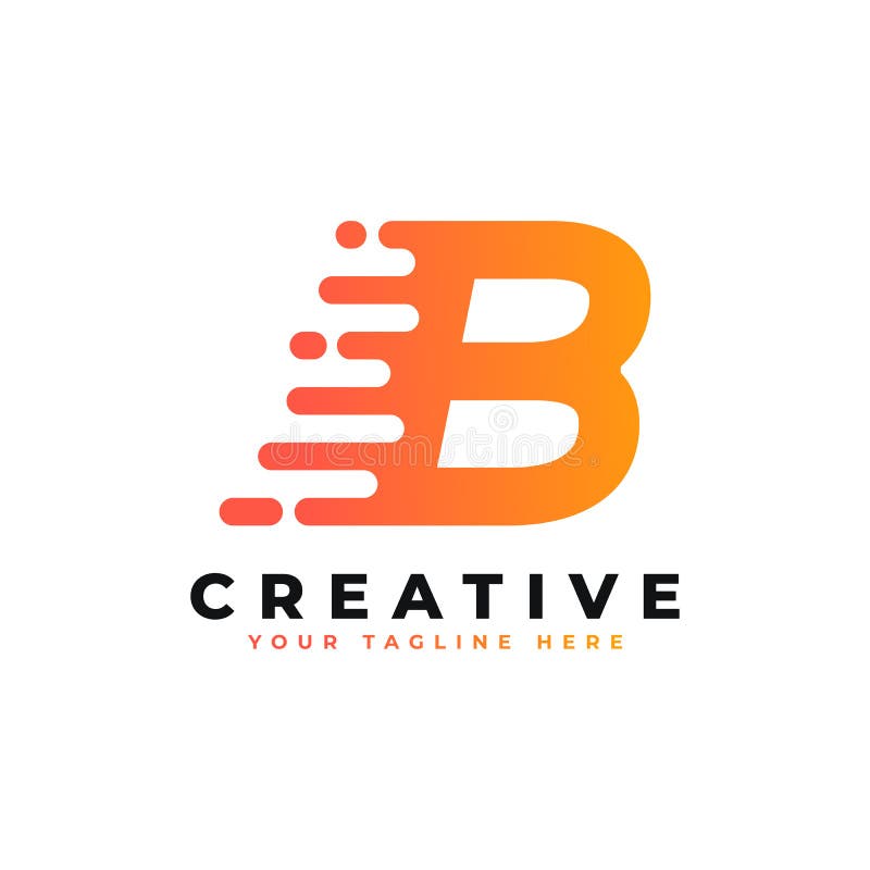 Initial Letter B Fast Speed Logo. Alphabet Suitable for Fast, Power ...