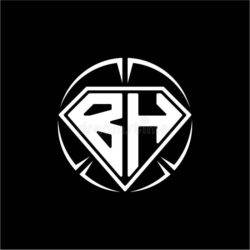 Initial Letter B H is in the Shape of a Diamond with a Circular Circle ...