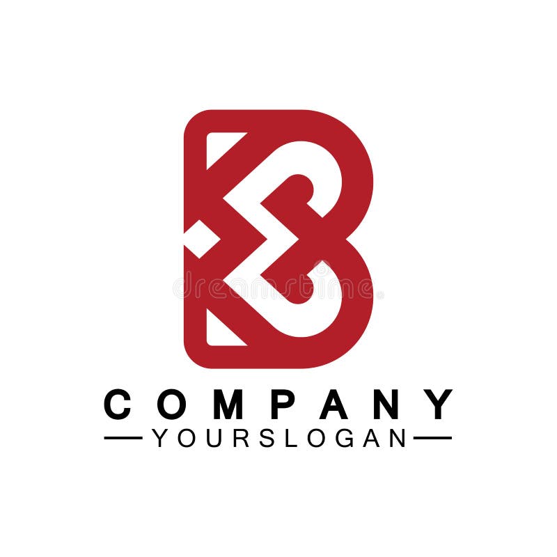 Initial Letter B Love Heart Logo Design Stock Vector - Illustration of ...