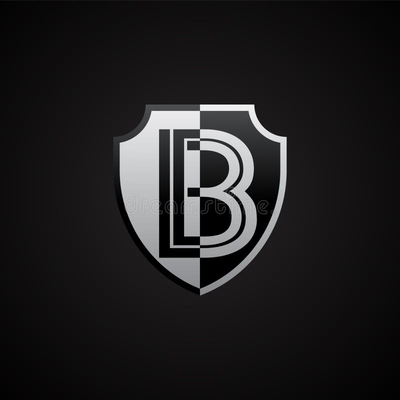 Initial Letter B in the Shield, Letter B Shield Icon Stock Vector ...