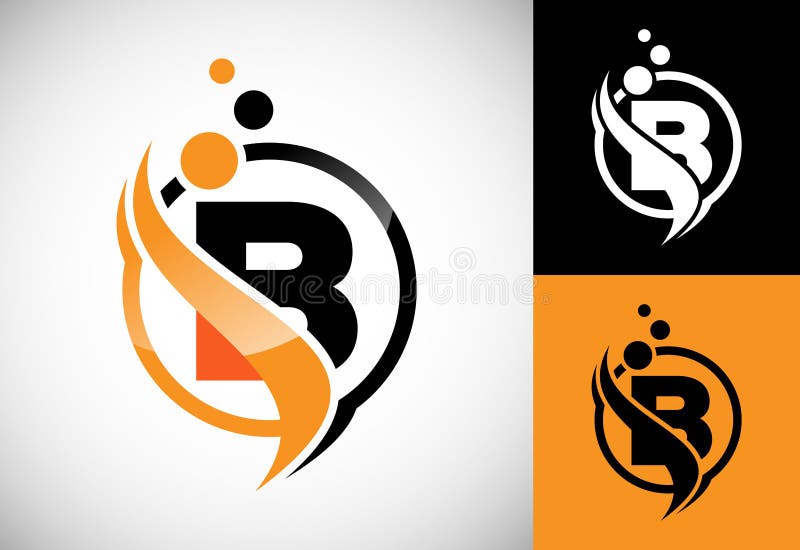 Initial Letter B with the Swoosh, Biotech Logo Design Concept. Logotype ...