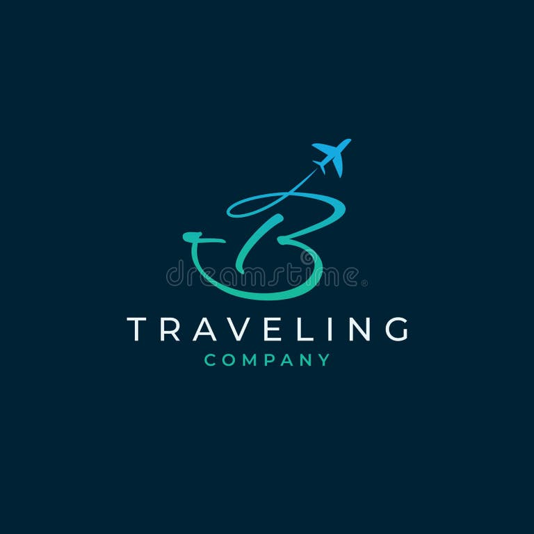 Initial Letter B Travel Logo Design Stock Vector - Illustration of ...