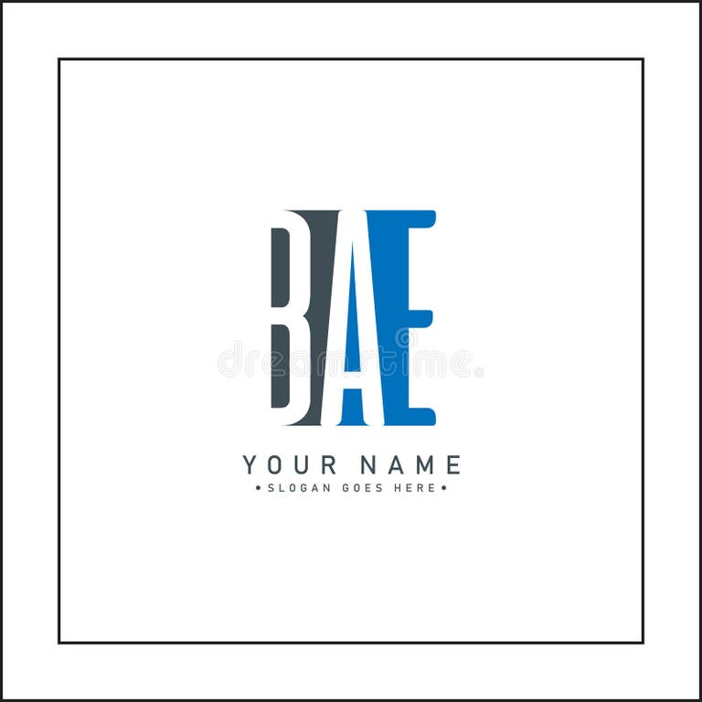 Initial Letter BAE Logo - Simple Business Logo for Alphabet B, a and E ...