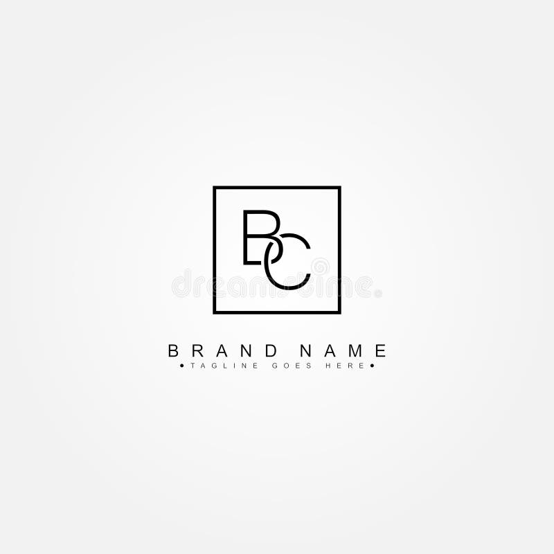 Initial Letter BC Logo - Minimal Monogram Logo Stock Vector ...