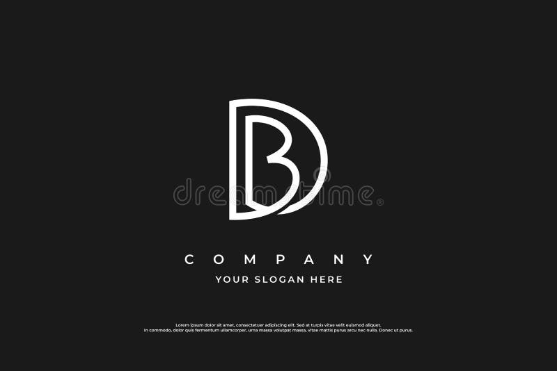Initial Letter Bd Logo Or Db Logo Design Vector Stock Vector
