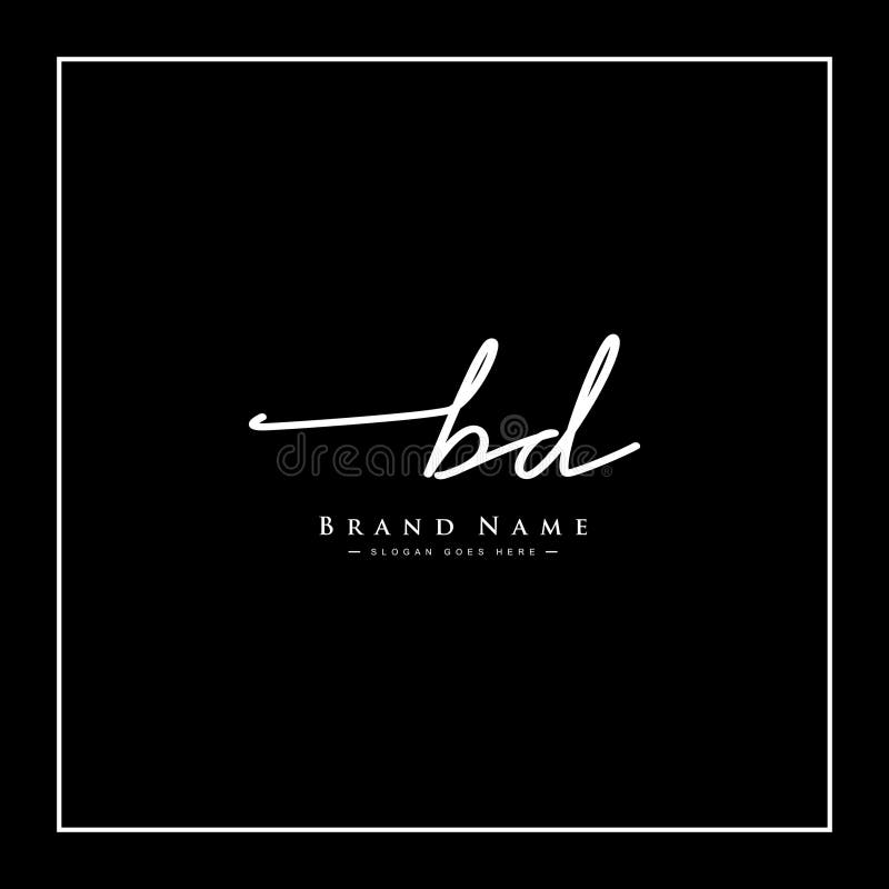 Initial Letter BD Vector Logo Template in Handwritten Signature Style ...