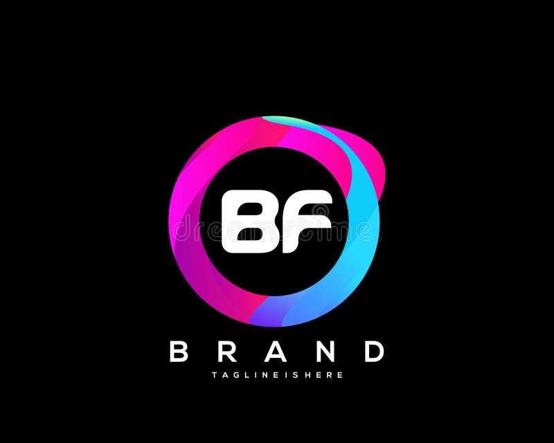 BF Letter Logo Design With Creative Modern Trendy Typography. Stock ...