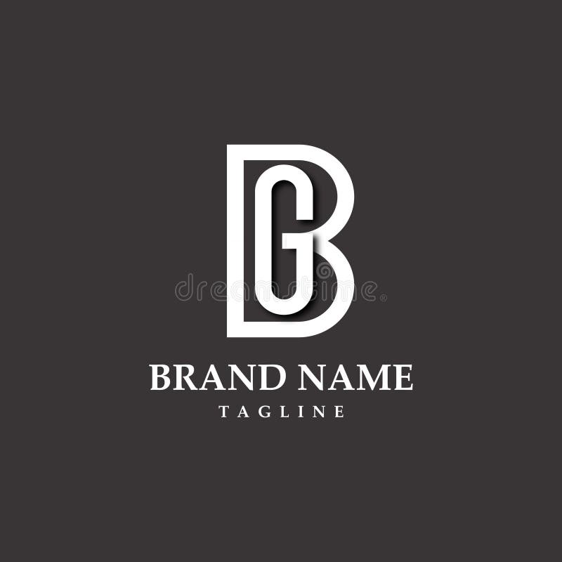 Initial Letter BG Logo Design Vector Element Template Stock Vector - Illustration of brand ...