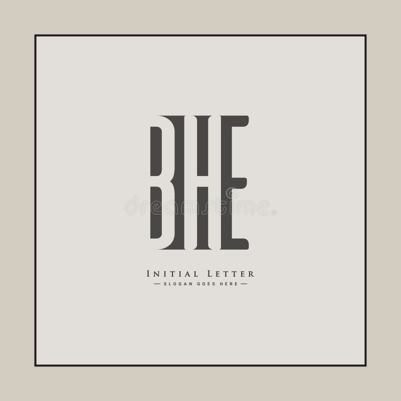 Initial Letter BHE Logo - Simple Business Logo for Alphabet B, H and E ...