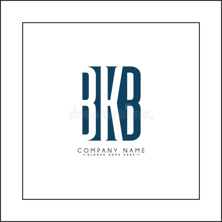 Initial Letter BKB Logo - Simple Monogram Logo for Initials B, K and B ...