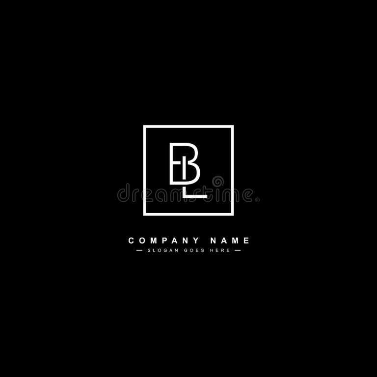 Initial Letter BL Logo - Simple Monogram Logo Stock Vector ...