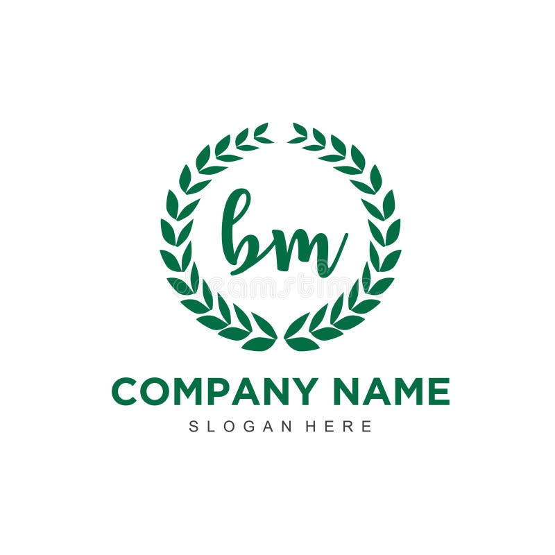 Initial Letter BM Logo Template Design Stock Illustration ...