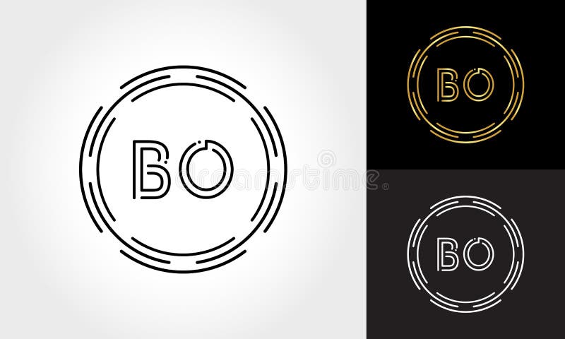 Initial Letter BO Logo Creative Typography Vector Template. Digital ...