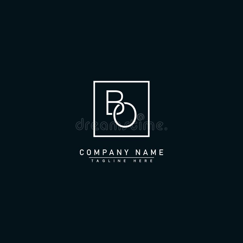 Initial Letter BO Logo - Minimal Monogram Logo Stock Vector ...