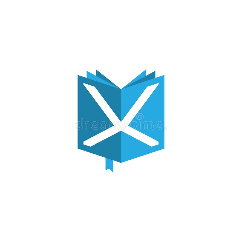 Initial Letter X Book Logo Vector Stock Vector - Illustration of ...