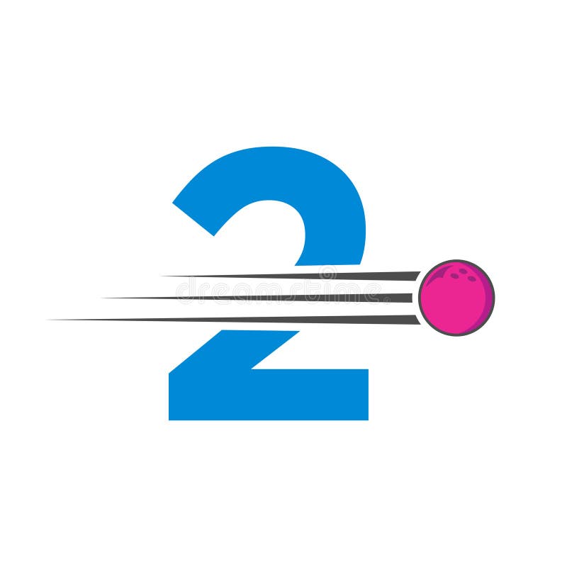Initial Letter 2 Bowling Logo. Bowling Ball Symbol Vector Template ...