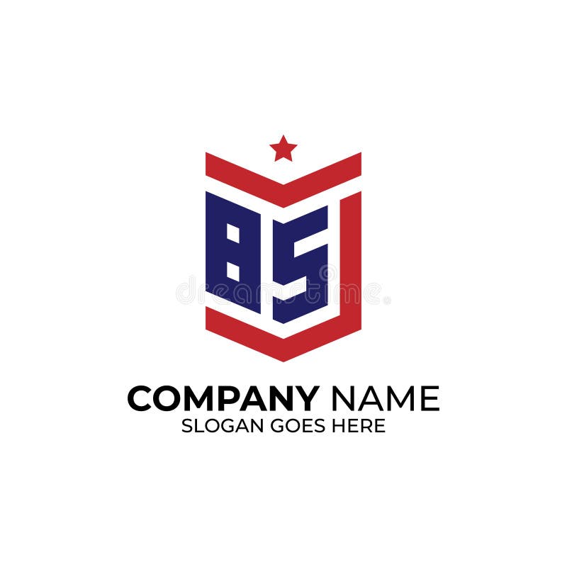 Initial Letter of BS Logo Design Vector, Alphabet B and S Logo Template ...