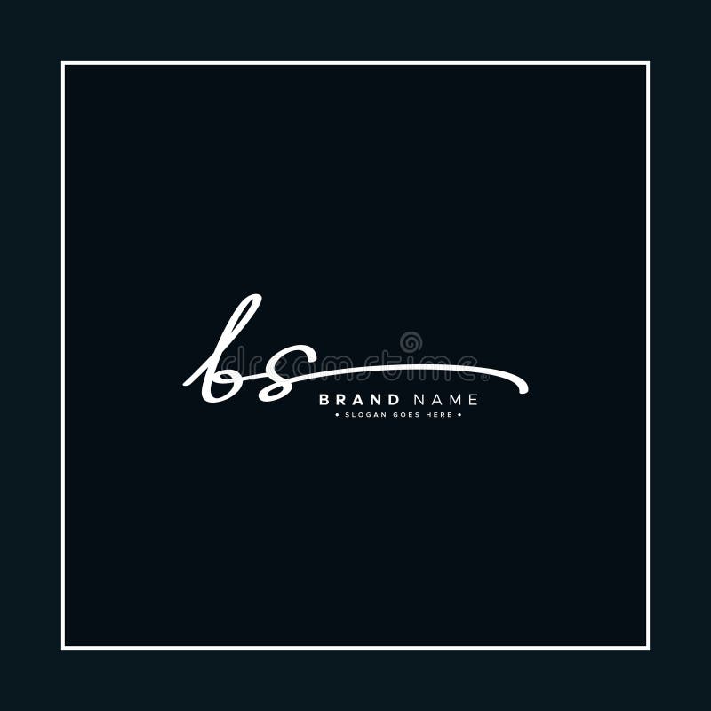 Initial Letter BS Vector Logo Template in Handwritten Signature Style ...