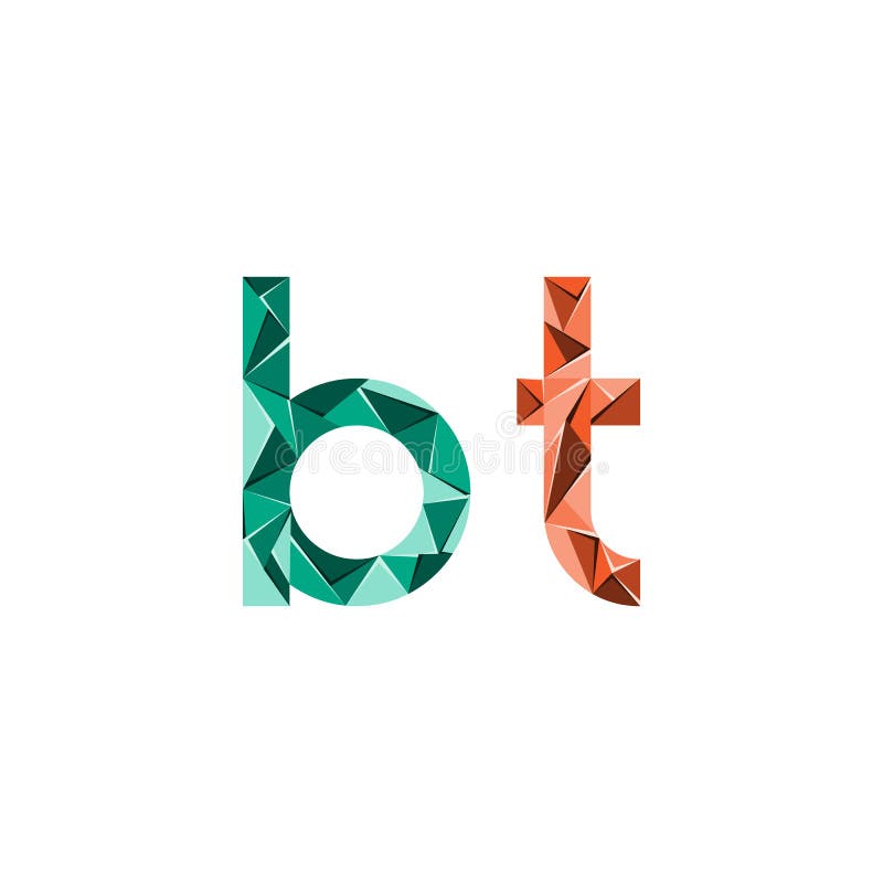 Modern Abstract Initial Letter BT Logo Stock Vector - Illustration of ...