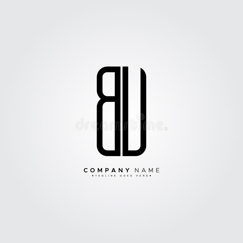 Initial Letter BU Logo - Minimal Business Logo for Alphabet B and U ...