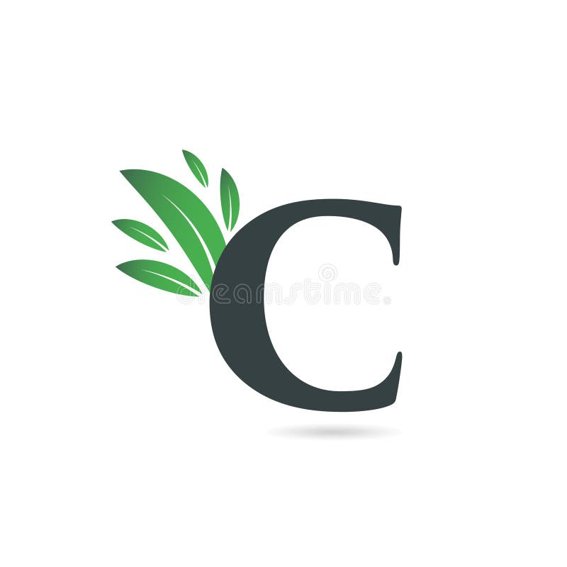 Letter C Leaf Logo Natural Logos Stock Illustrations – 50 Letter C Leaf ...