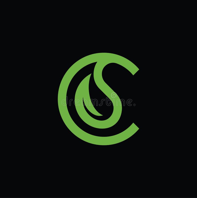 Initial Letter C Natural Green Leaf Logo Design Inspiration Stock ...
