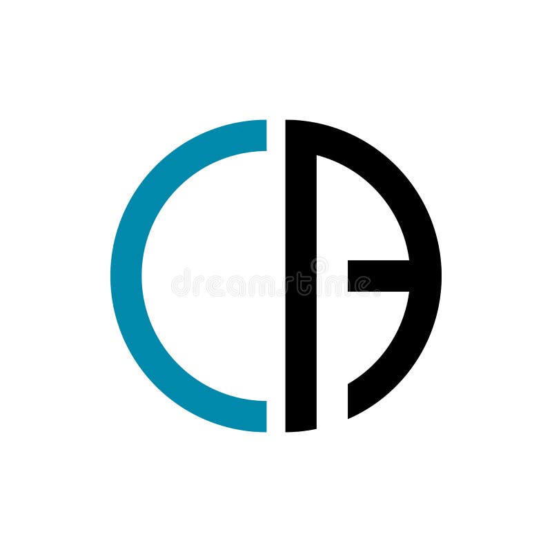 Initial Letter CA Round Logo Design Insignia Stock Vector ...