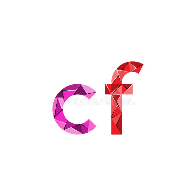 Initial Letter Cf Abstract Triangle Logo Vector Stock Vector ...