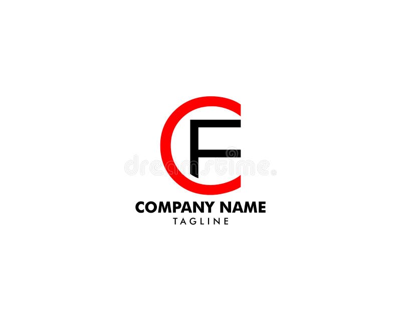 Initial Letter CF Logo Template Design Stock Vector - Illustration of ...