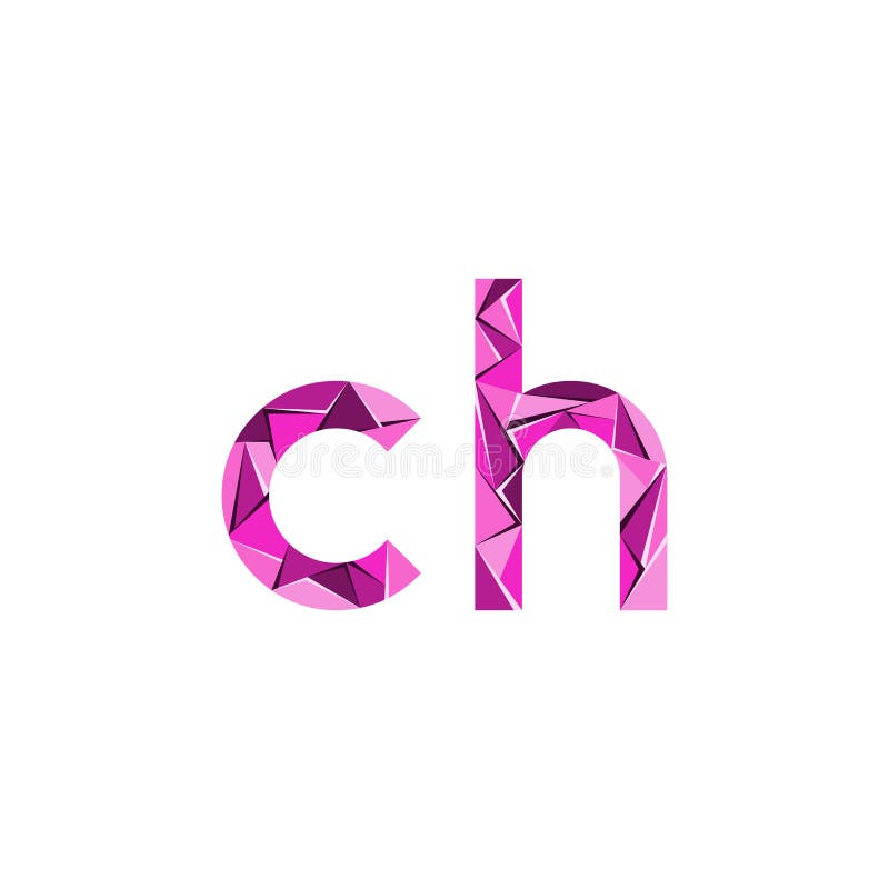 Initial Letter Ch Abstract Triangle Logo Vector Stock Vector ...