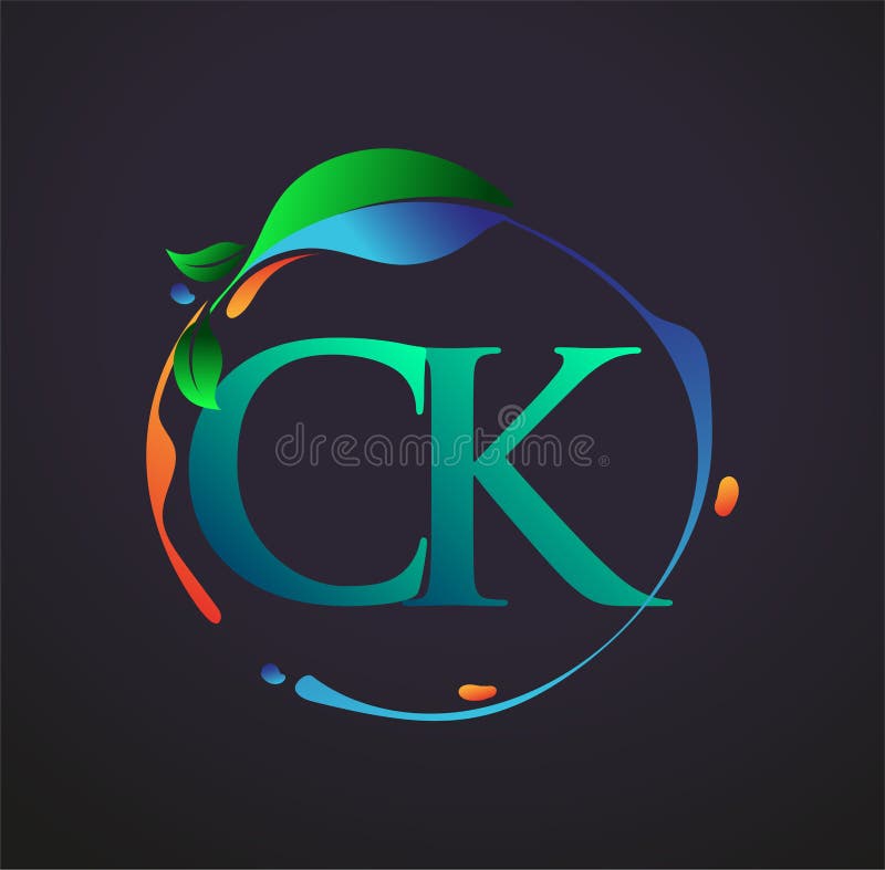 Initial Letter CK with Nature Elements Logo, Colorful Nature and ...